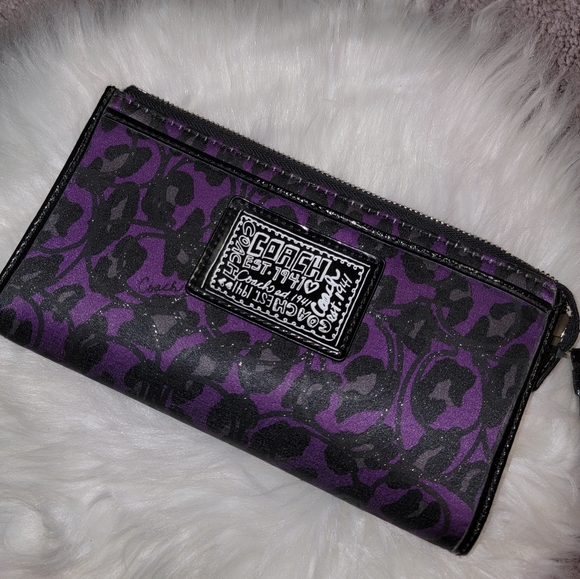 Coach | Bags | Rare Coach Poppy Wallet Purple Shimmer | Poshmark